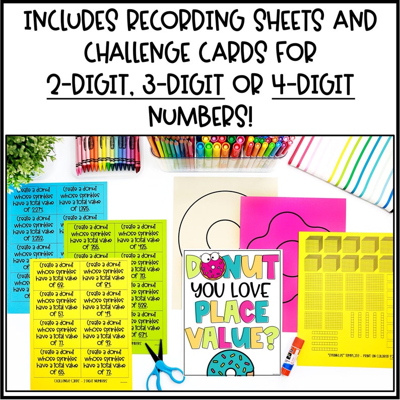 Place Value Activity Donuts Place Value Math Craft - Etsy