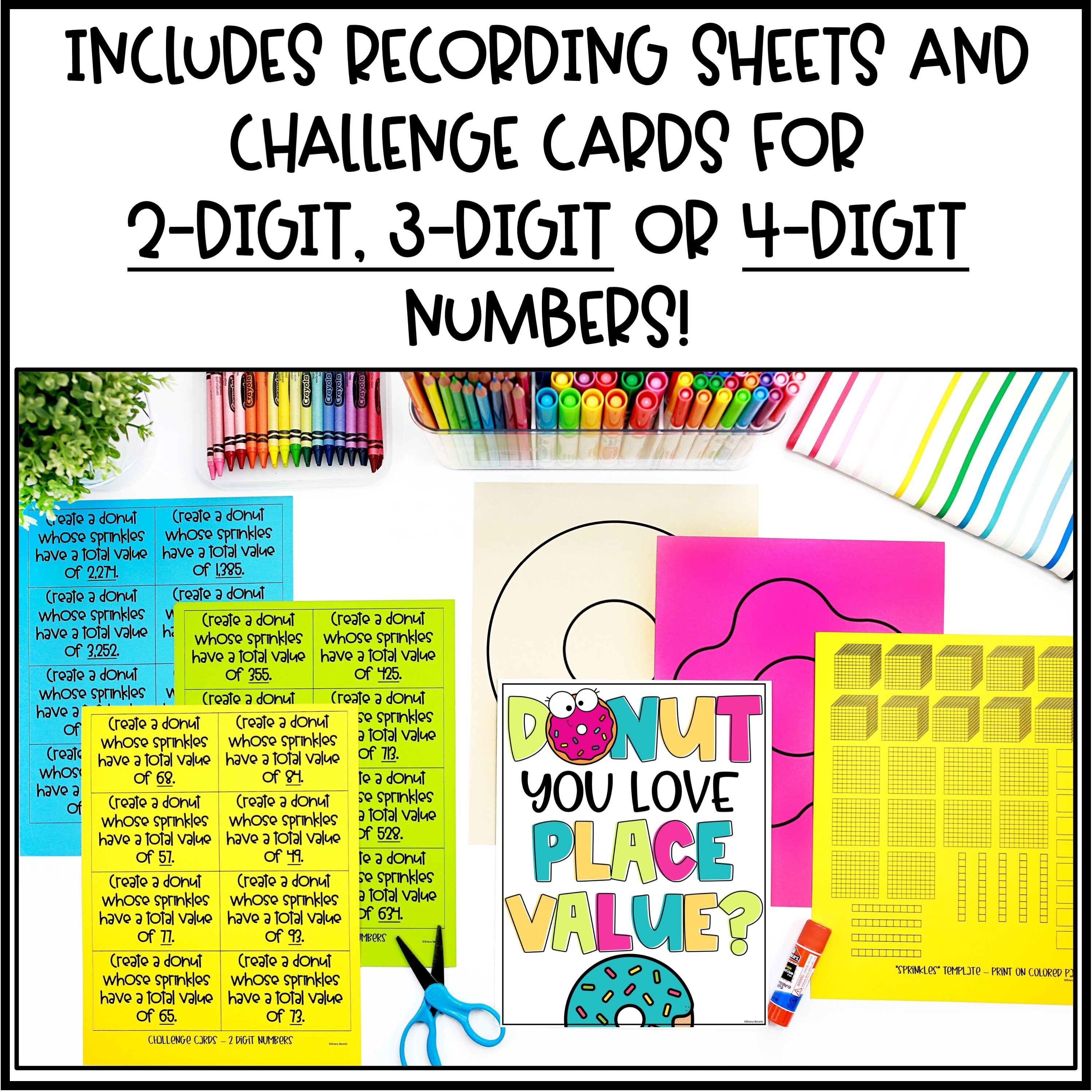 Place Value Activity Donuts Place Value Math Craft - Etsy