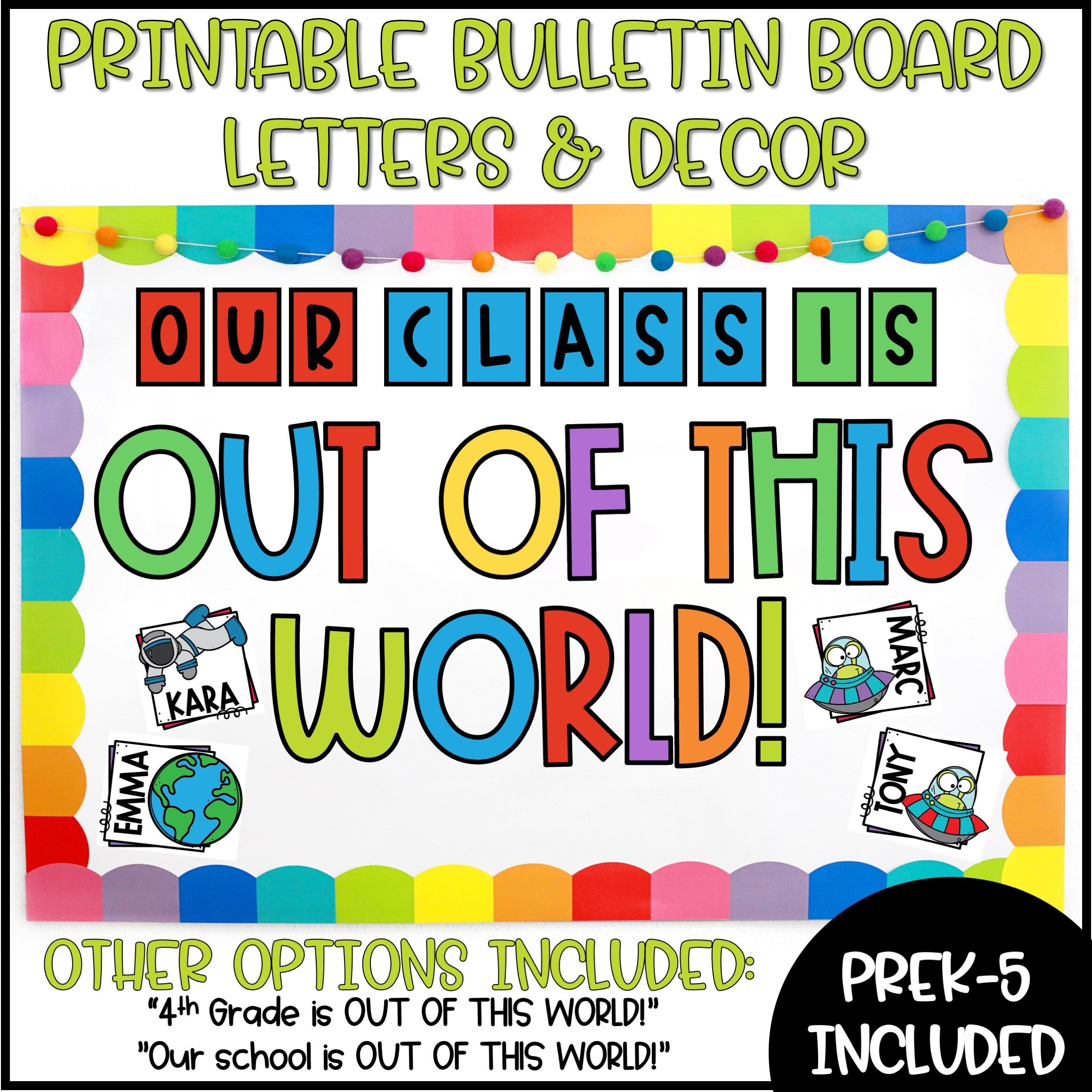 Space Bulletin Board or Door Decoration - Etsy