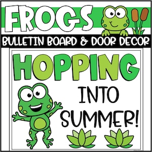 Back to School/summer Bulletin Board & Door Decor Frogs - Etsy