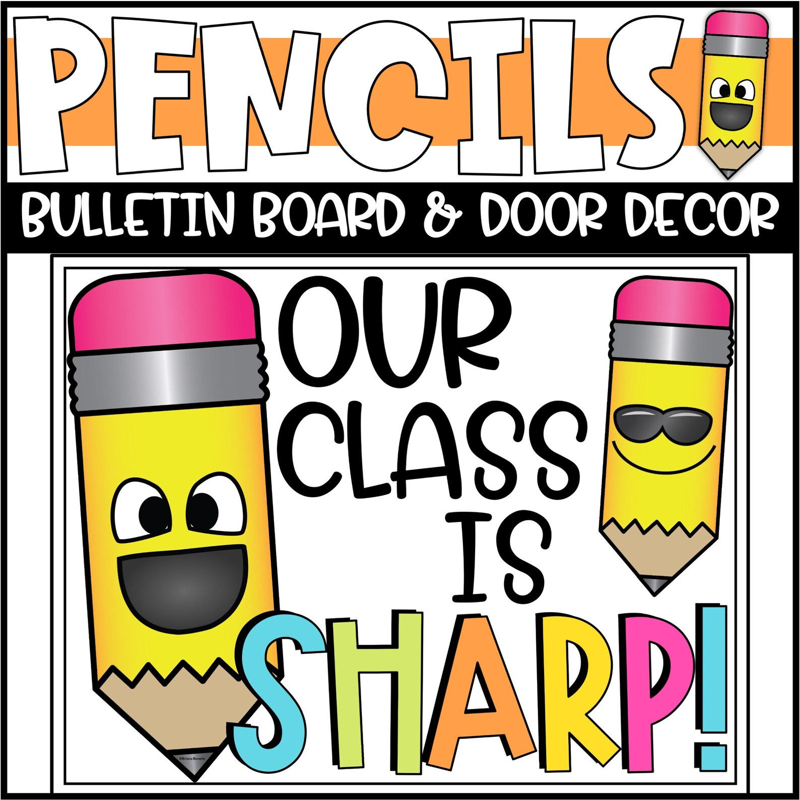 Pencil Bulletin Board or Door Decoration Sharp Bunch - Etsy