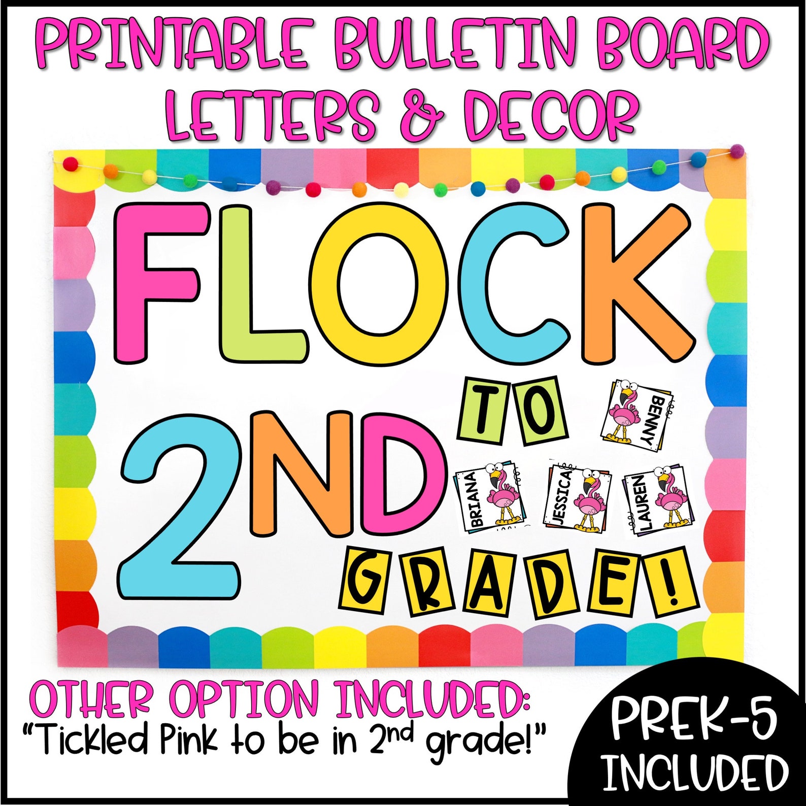 Flamingo Bulletin Board or Door Decoration - Etsy