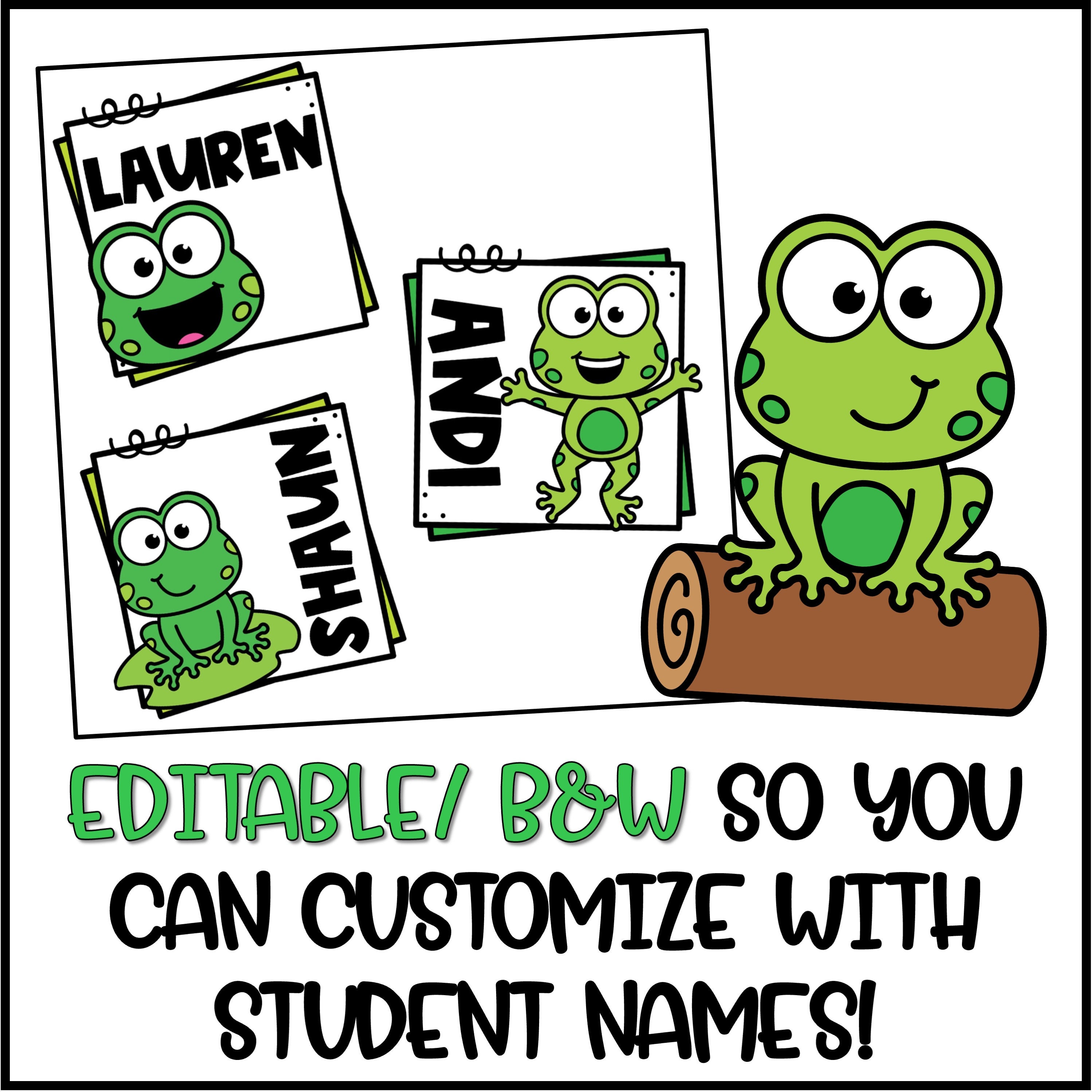 Back to School/summer Bulletin Board & Door Decor Frogs - Etsy