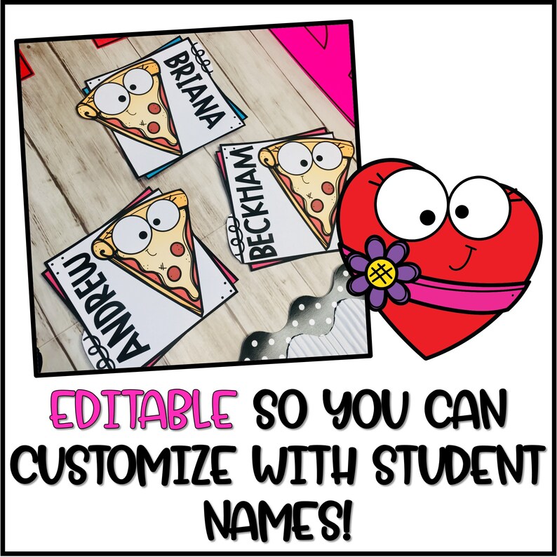 Valentines Day Bulletin Board or Door Decoration Pizza My - Etsy