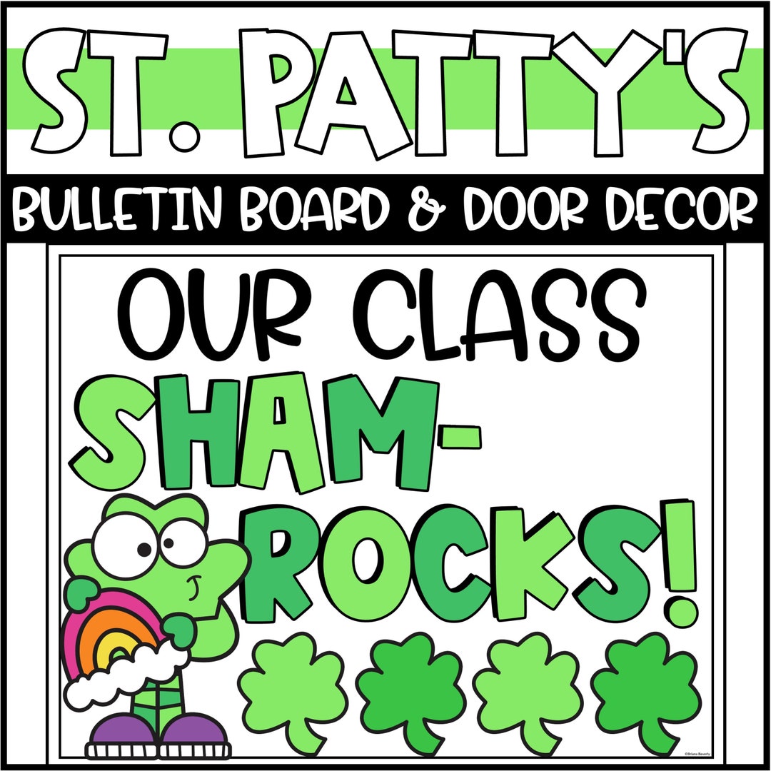 St.patrick's Day Shamrocks Bulletin Board or Door Decoration - Etsy