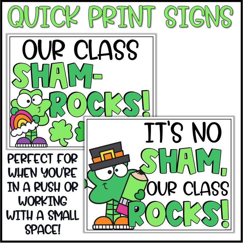 St.patrick's Day Shamrocks Bulletin Board or Door Decoration - Etsy