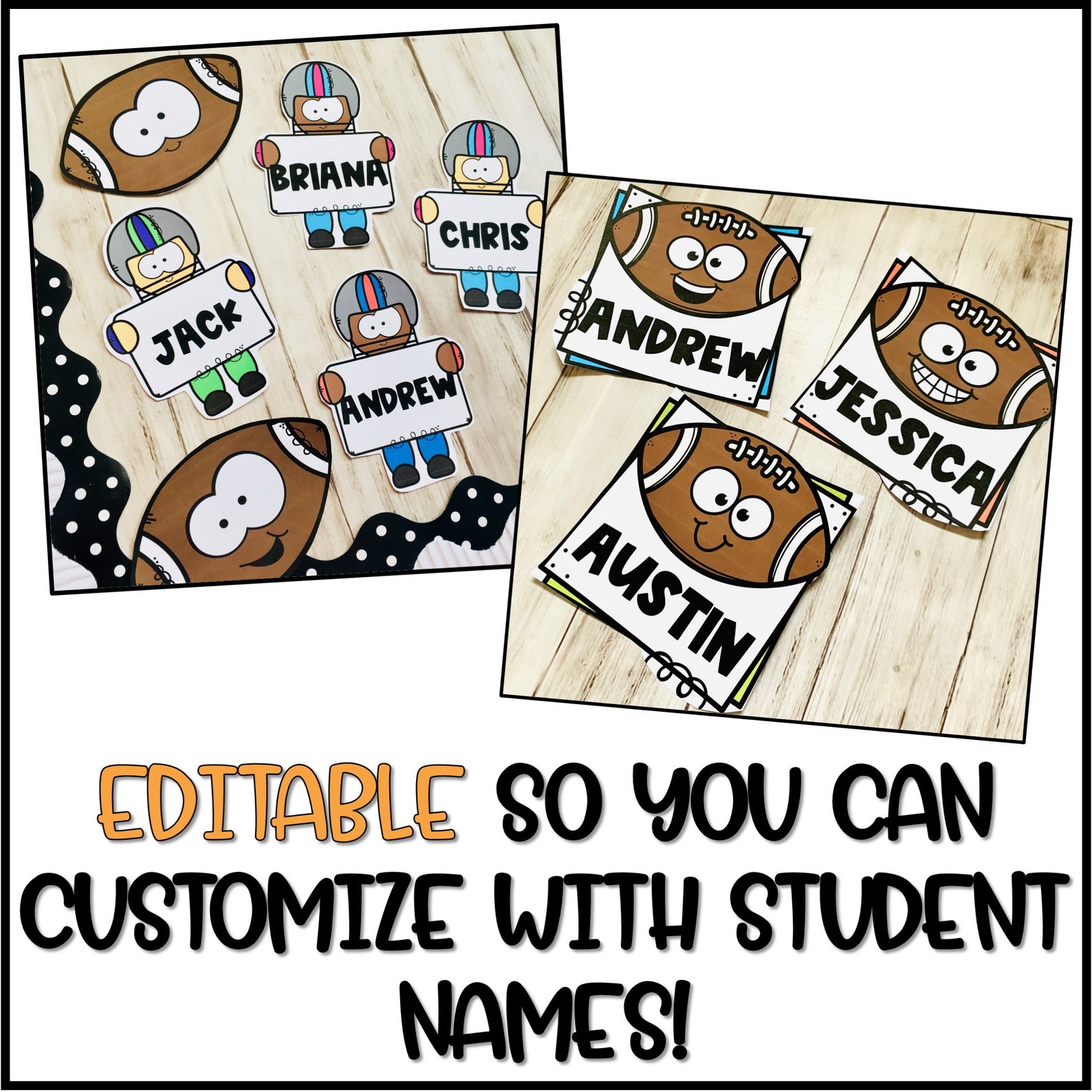 Fall Football Bulletin Board or Door Decoration - Etsy