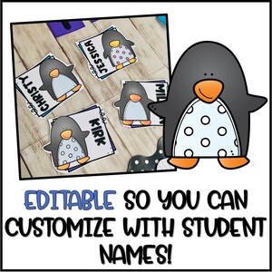 Winter Penguin Bulletin Board or Door Decoration - Etsy