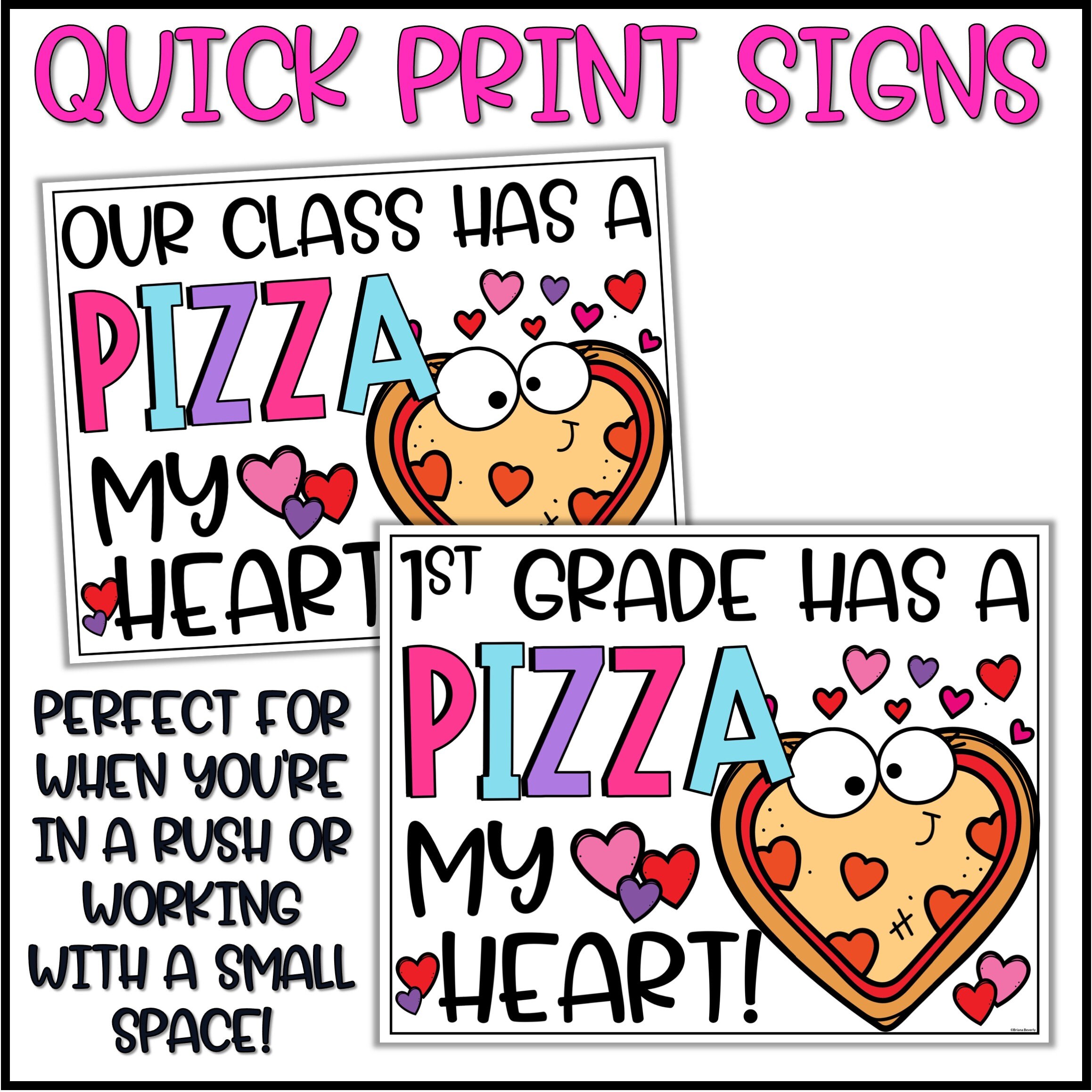 Valentines Day Bulletin Board or Door Decoration Pizza My - Etsy