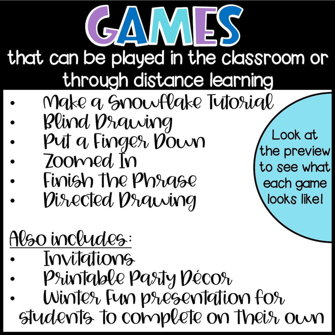 Digital Winter Games for Kids Virtual Holiday Party for | Etsy