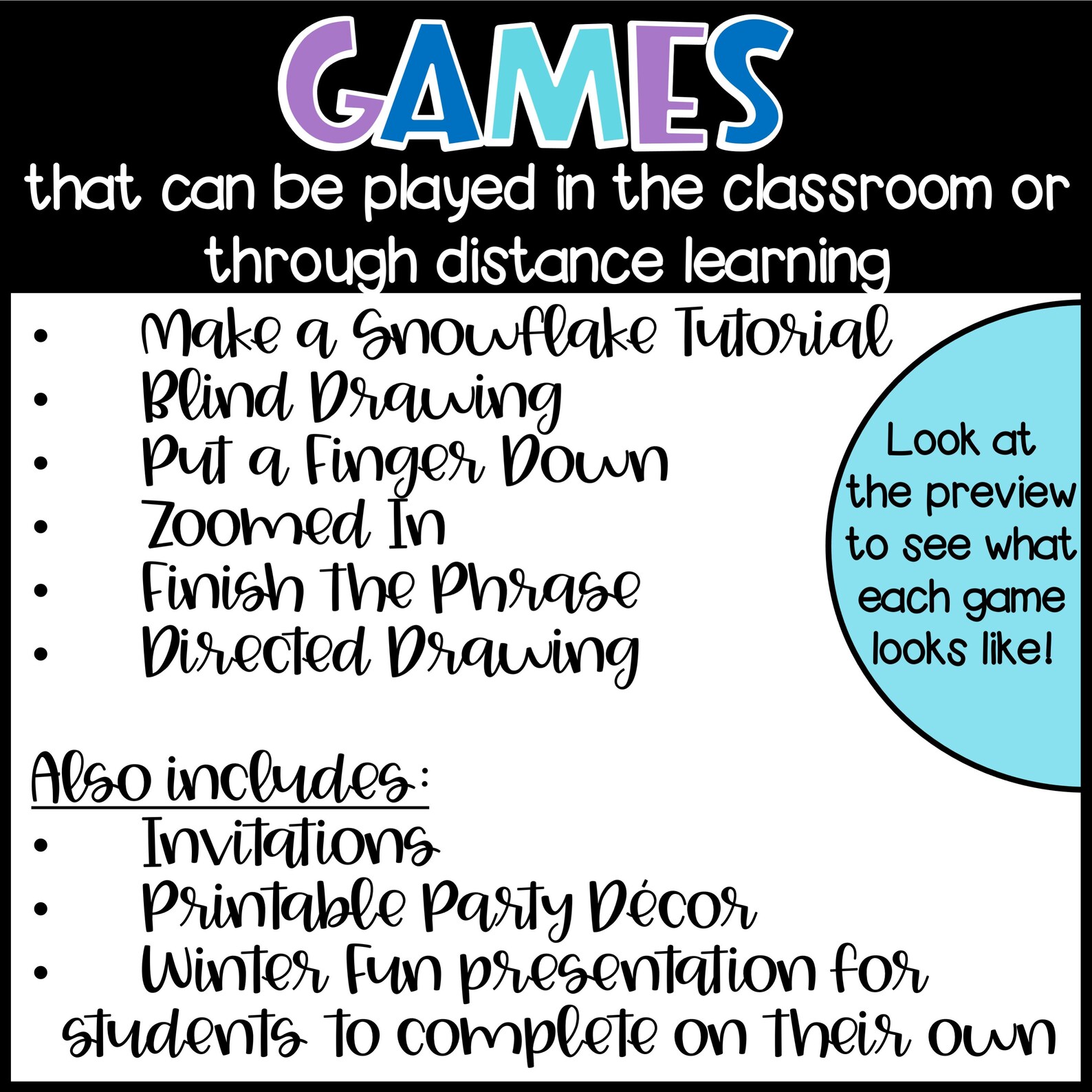 Digital Winter Games for Kids Virtual Holiday Party for | Etsy