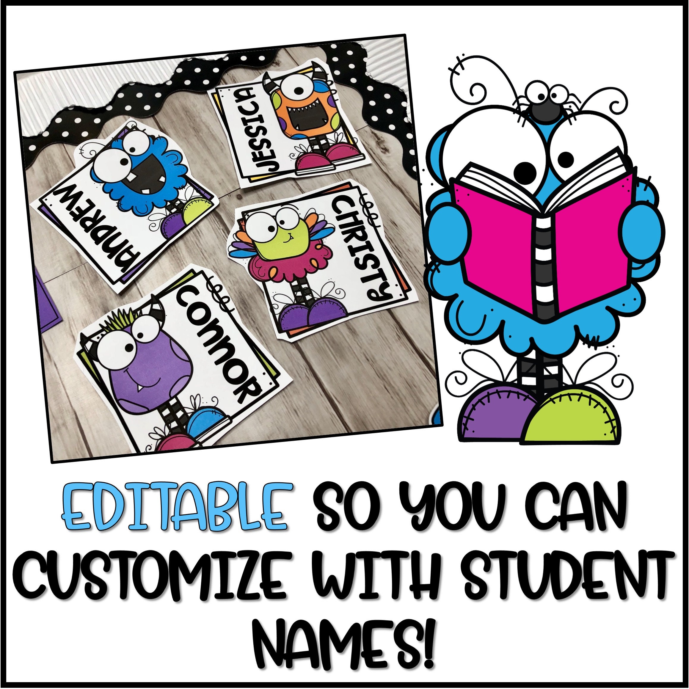 Halloween Monsters Bulletin Board or Door Decoration - Etsy