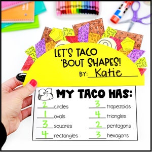2D Shapes Activities 2D Shape Craft Tacos - Etsy