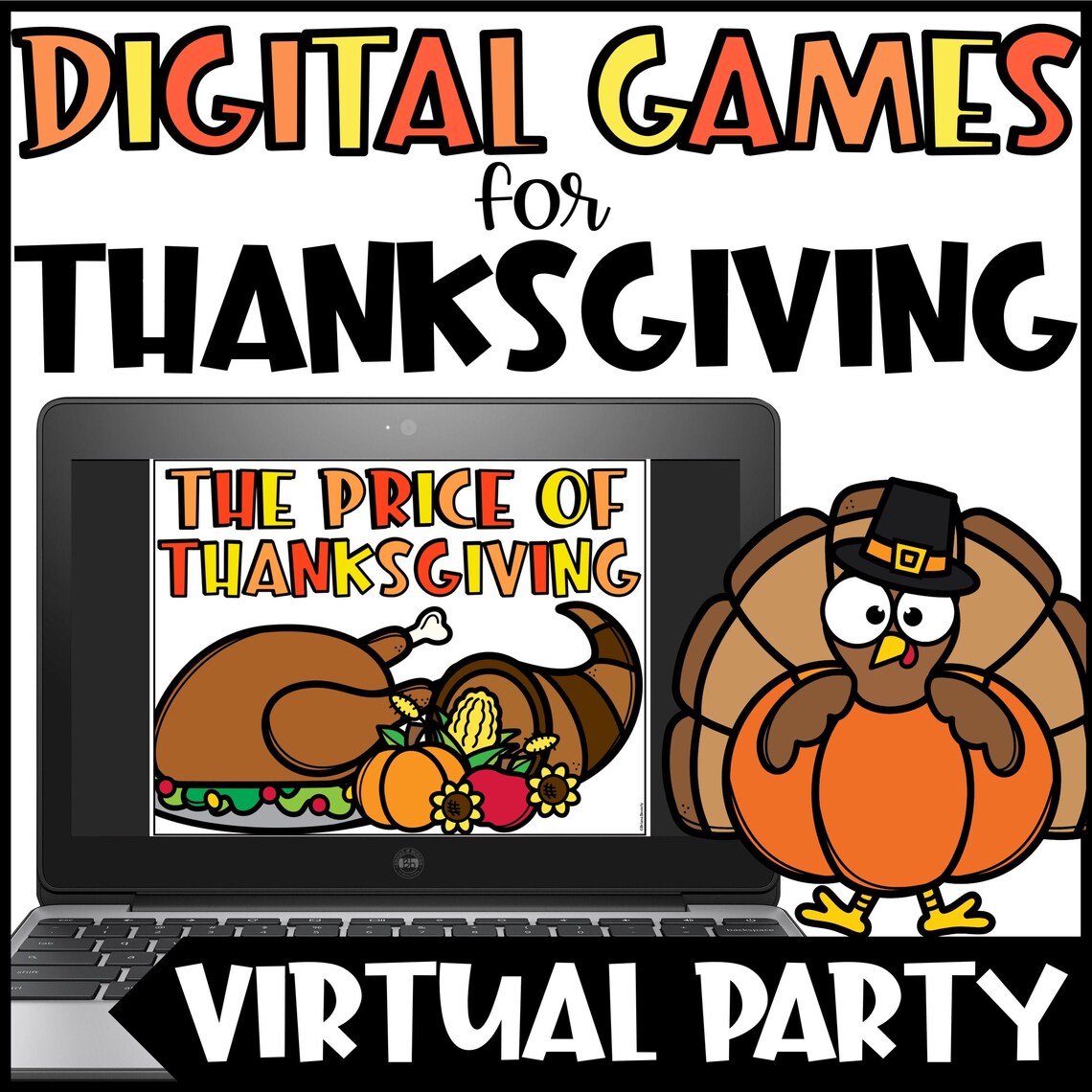 Digital Thanksgiving Games for Kids Virtual Thanksgiving | Etsy