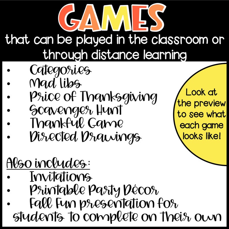 Digital Thanksgiving Games for Kids Virtual Thanksgiving | Etsy