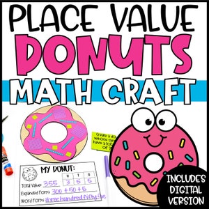 Place Value Activity Donuts Place Value Math Craft - Etsy