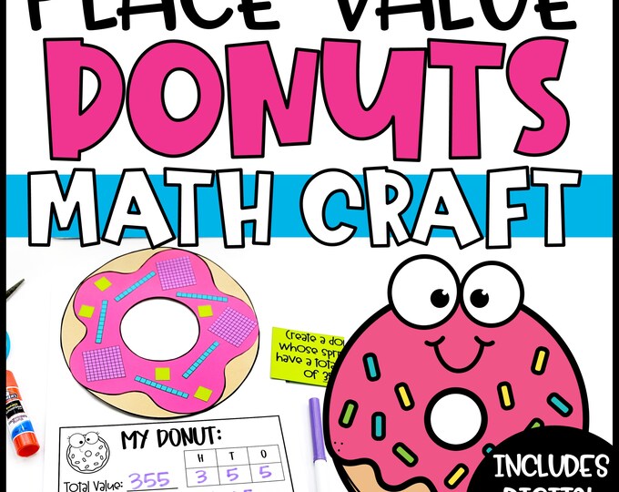 Place Value Activity Donuts Place Value Math Craft - Etsy
