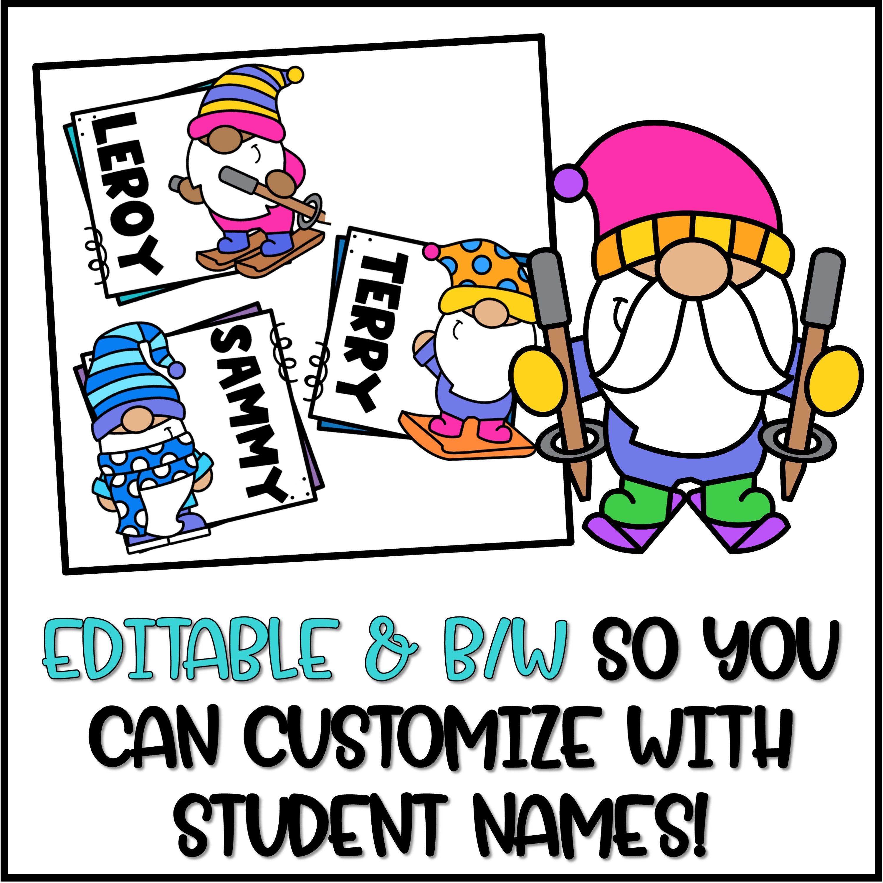 Winter Gnomes Bulletin Board or Door Decoration - Etsy