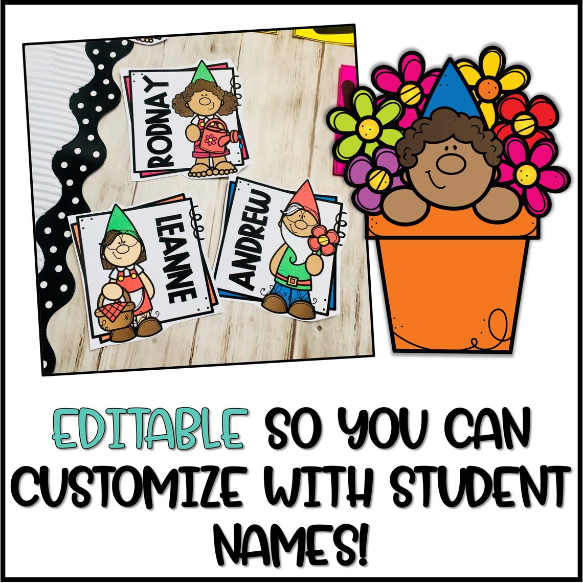 Spring Gnome Bulletin Board or Door Decoration - Etsy