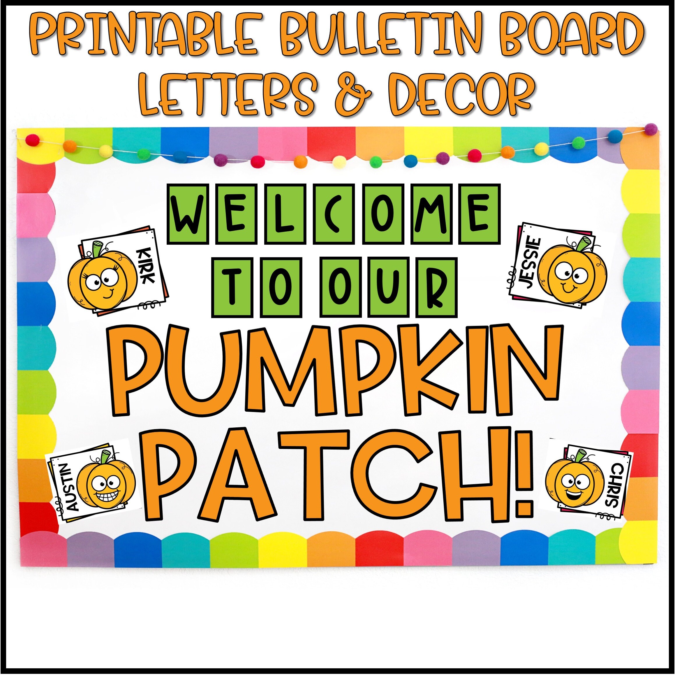 Fall Pumpkins Bulletin Board or Door Decoration - Etsy
