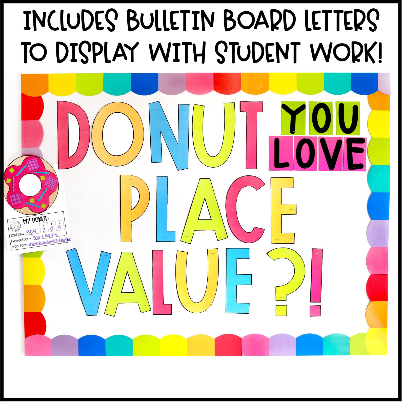 Place Value Activity Donuts Place Value Math Craft - Etsy