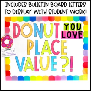 Place Value Activity Donuts Place Value Math Craft - Etsy