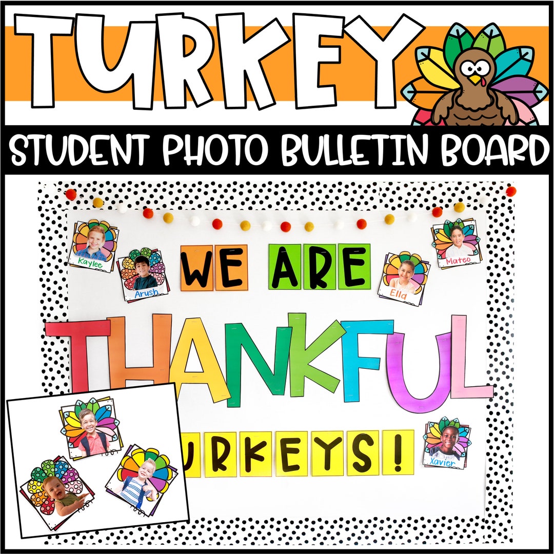 Thanksgiving Bulletin Board or Door Decoration Turkey Kids - Etsy