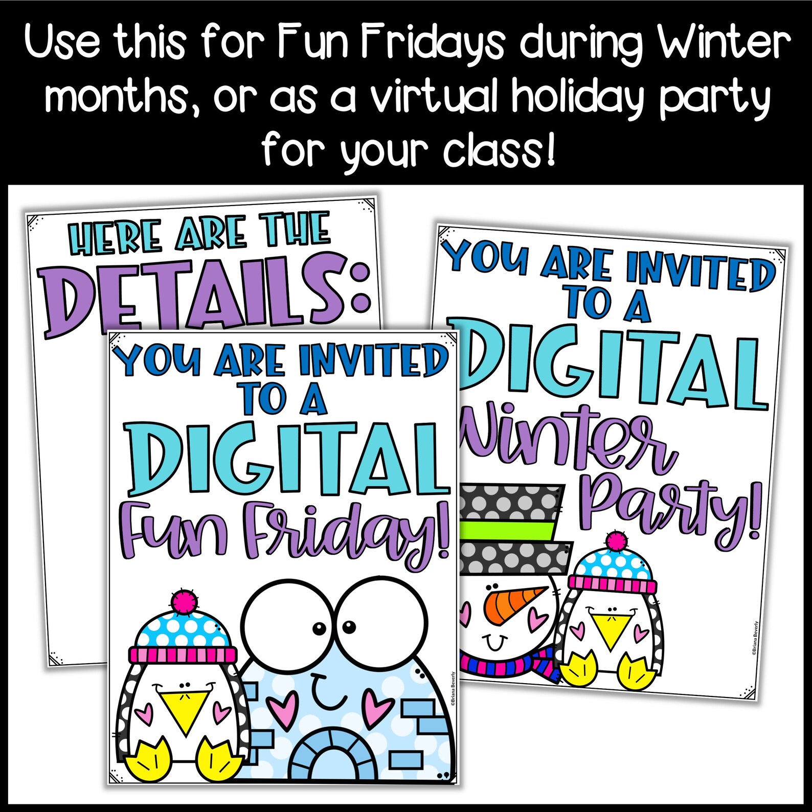 Digital Winter Games for Kids Virtual Holiday Party for | Etsy