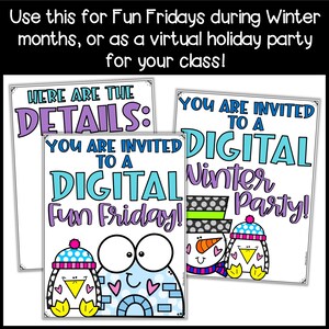 Digital Winter Games for Kids Virtual Holiday Party for | Etsy