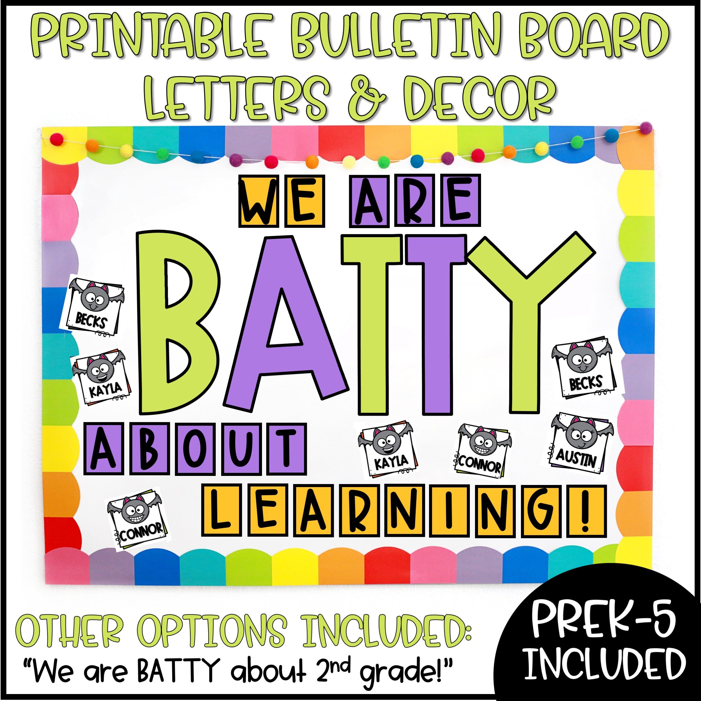 Halloween Bulletin Board or Door Decoration Bats - Etsy