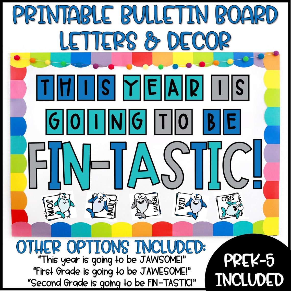 Sharks Bulletin Board or Door Decoration - Etsy