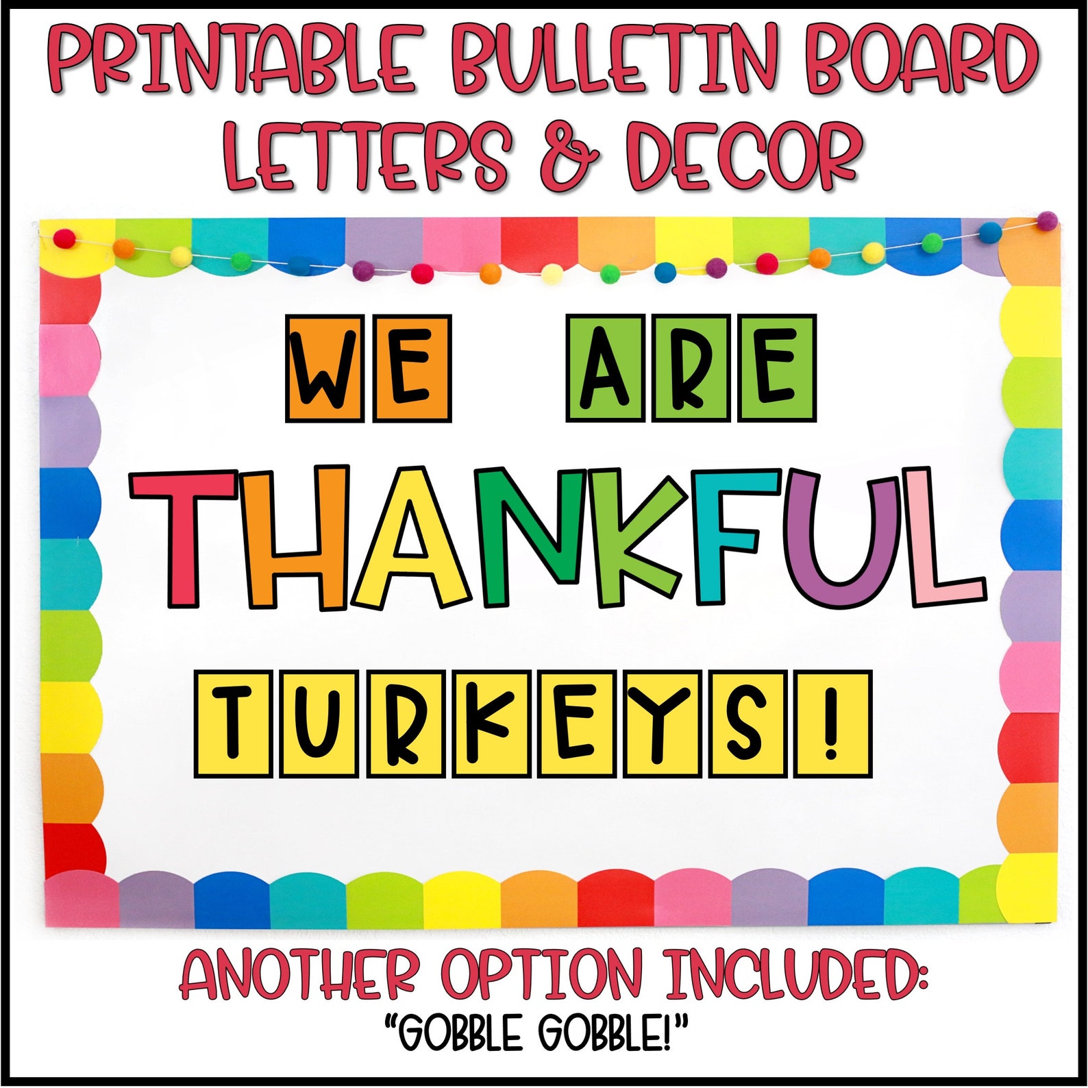 Thanksgiving Bulletin Board or Door Decoration Turkey Kids - Etsy