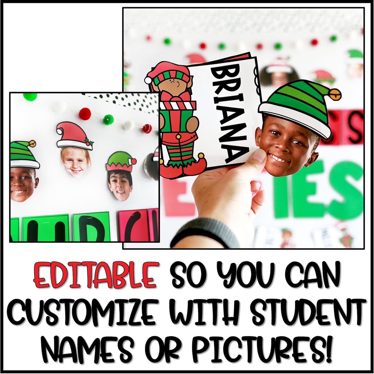 Christmas Elf Bulletin Board or Door Decoration - Etsy