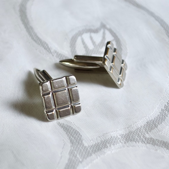 Vintage Late 1950s/Early 1960s Angled-Post Cuff Links… - Gem