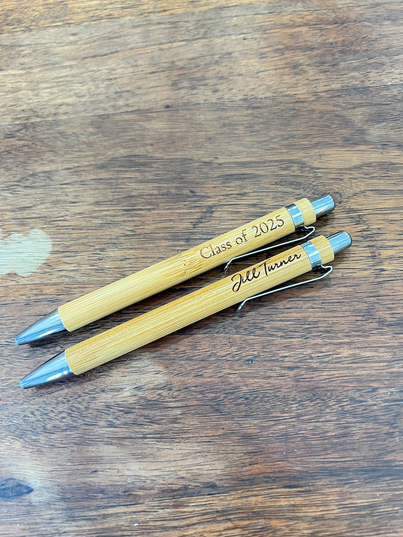 Personalized Bamboo Pen | Custom Engraved Pen for Business, Retirement ...