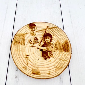 Wood Coasters Engraved W/ Your Custom Photo Personalized Christmas Live ...