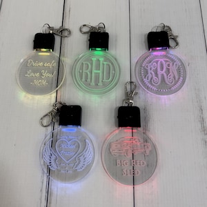 Personalized LED Acrylic Keychain | Monogram Keychain | Stocking ...