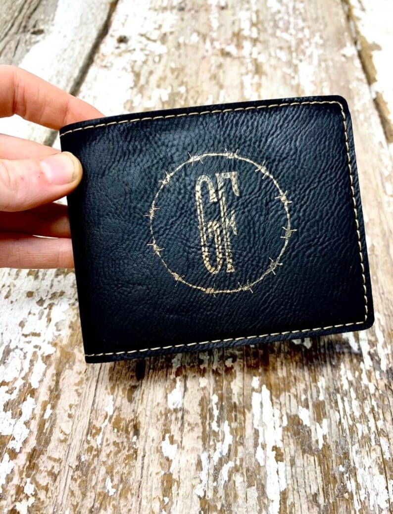 Personalized Leather Bifold Wallet Custom Wallet Gift For | Etsy