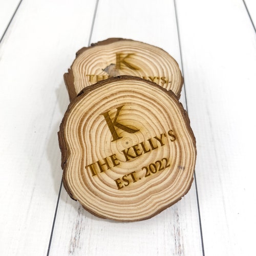 Wood Log Coasters Rustic Log Coasters Live Edge Coasters - Etsy
