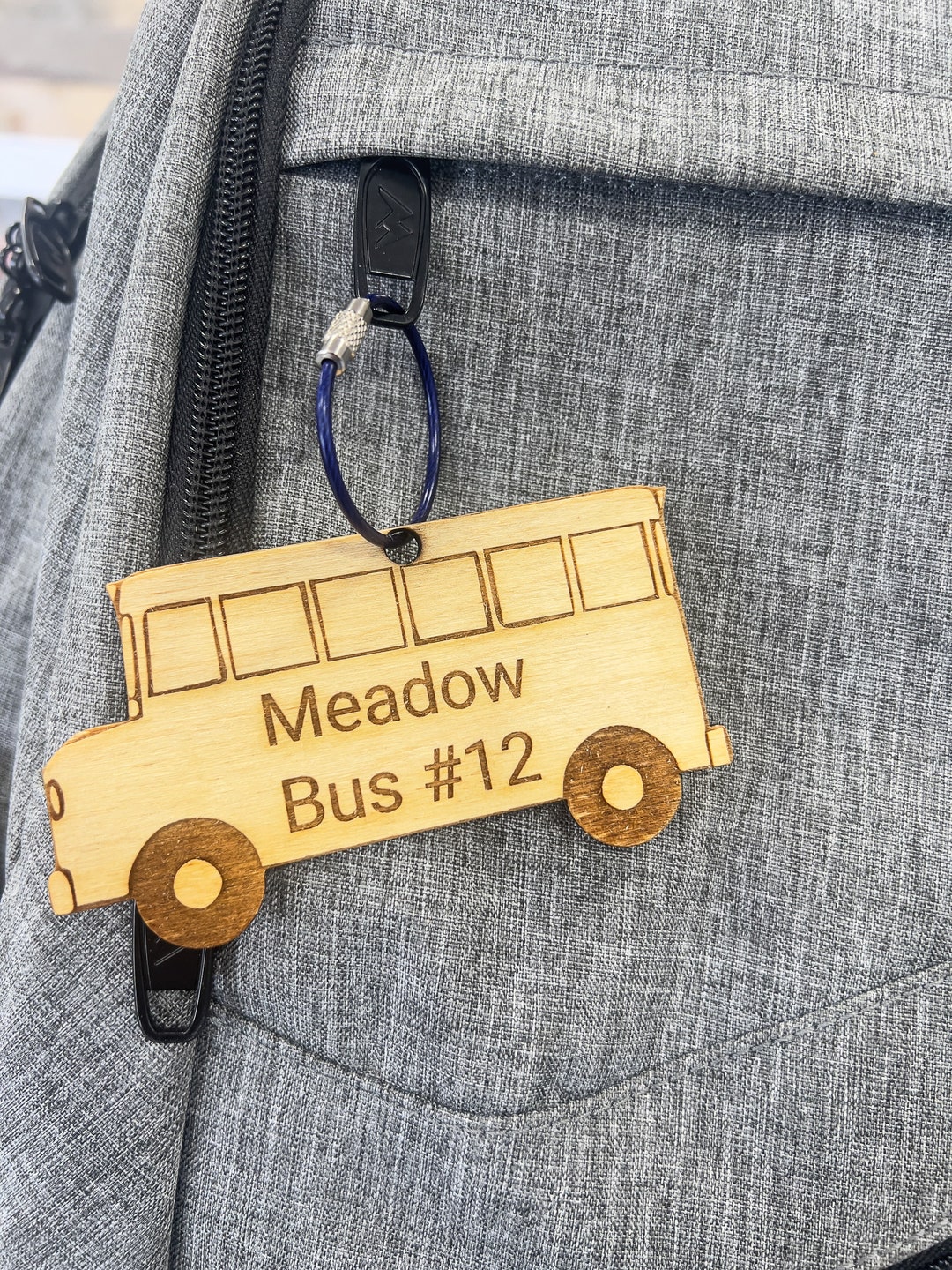 Personalized Wood Backpack Tag Custom Bookbag Tag Back to School ...