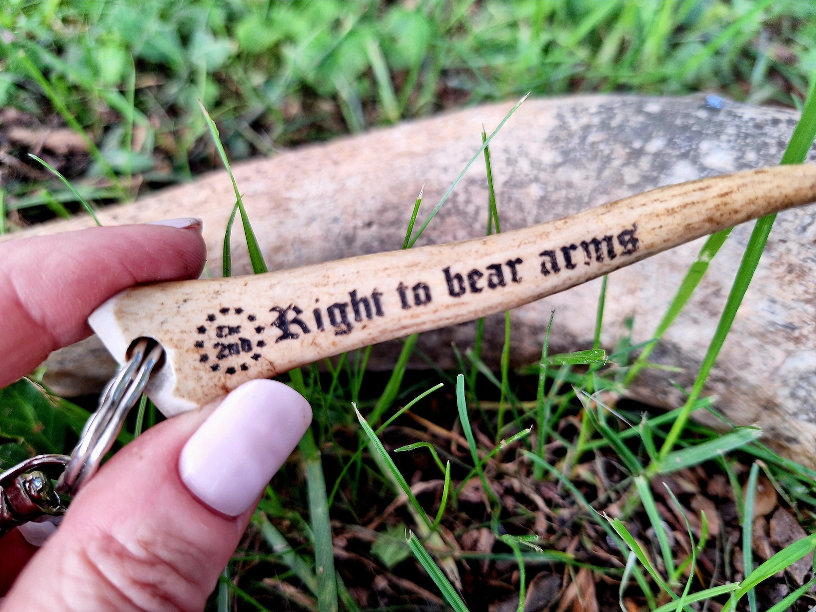 Personalized Antler Keychain Custom Engraved Deer Bone Scrimshaw Gift ...