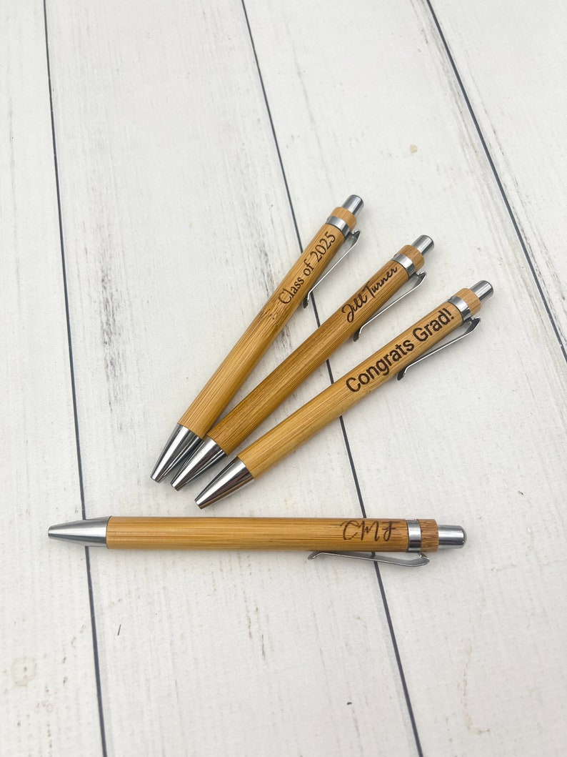 Personalized Bamboo Pen | Custom Engraved Pen for Business, Retirement ...