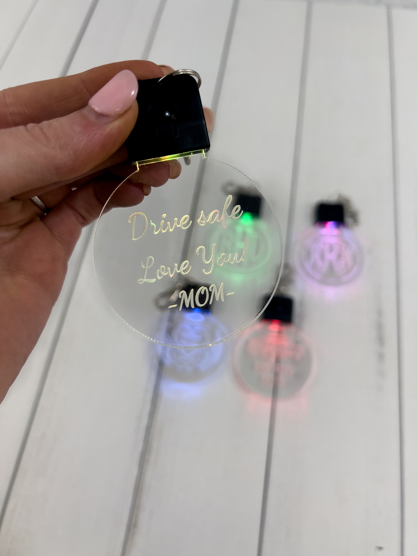 Personalized LED Acrylic Keychain | Monogram Keychain | Stocking ...