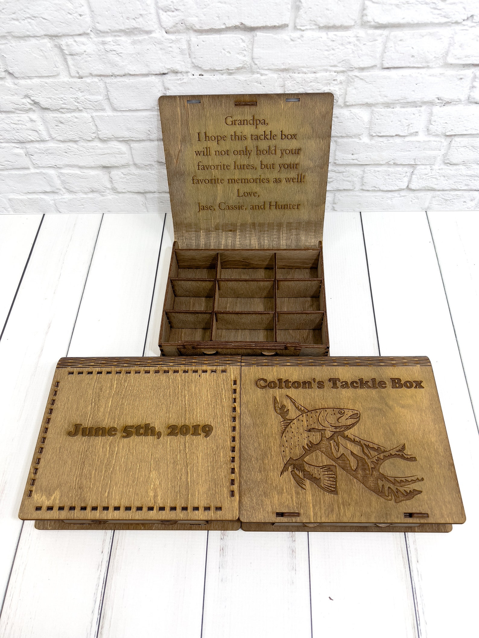 Personalized Mini Tackle Box Custom Jig Box Fishing Gear Outdoor ...