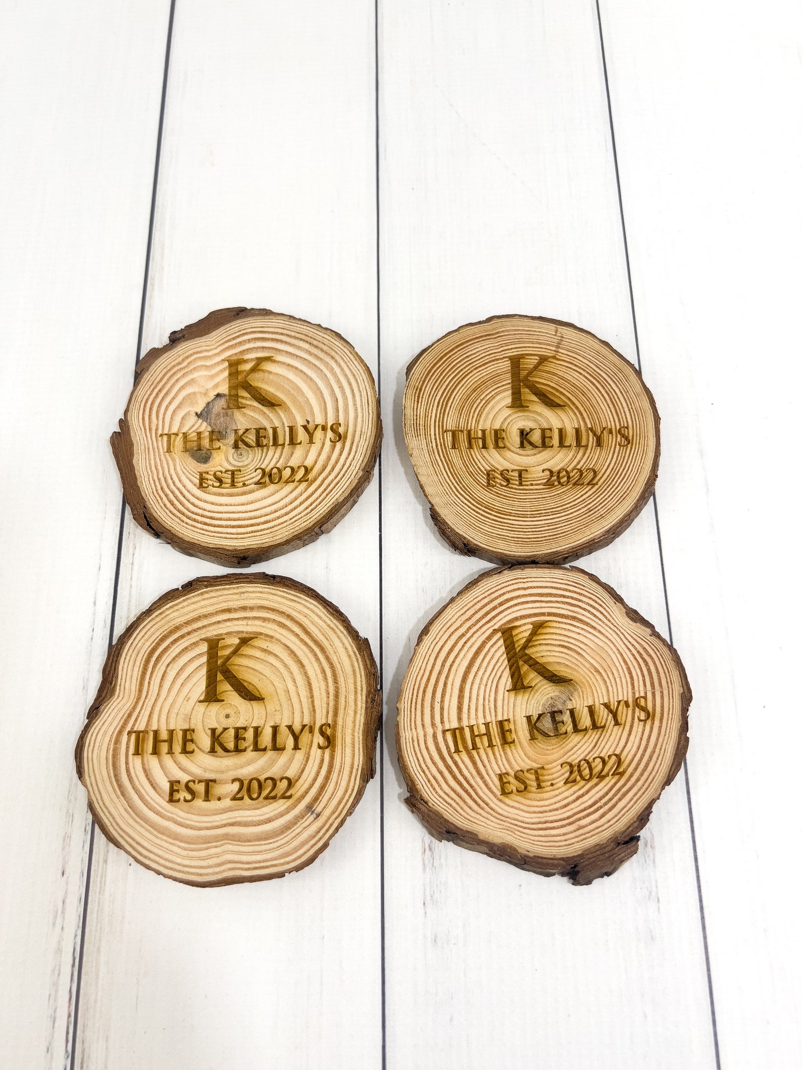 Wood Log Coasters Rustic Log Coasters Live Edge Coasters - Etsy