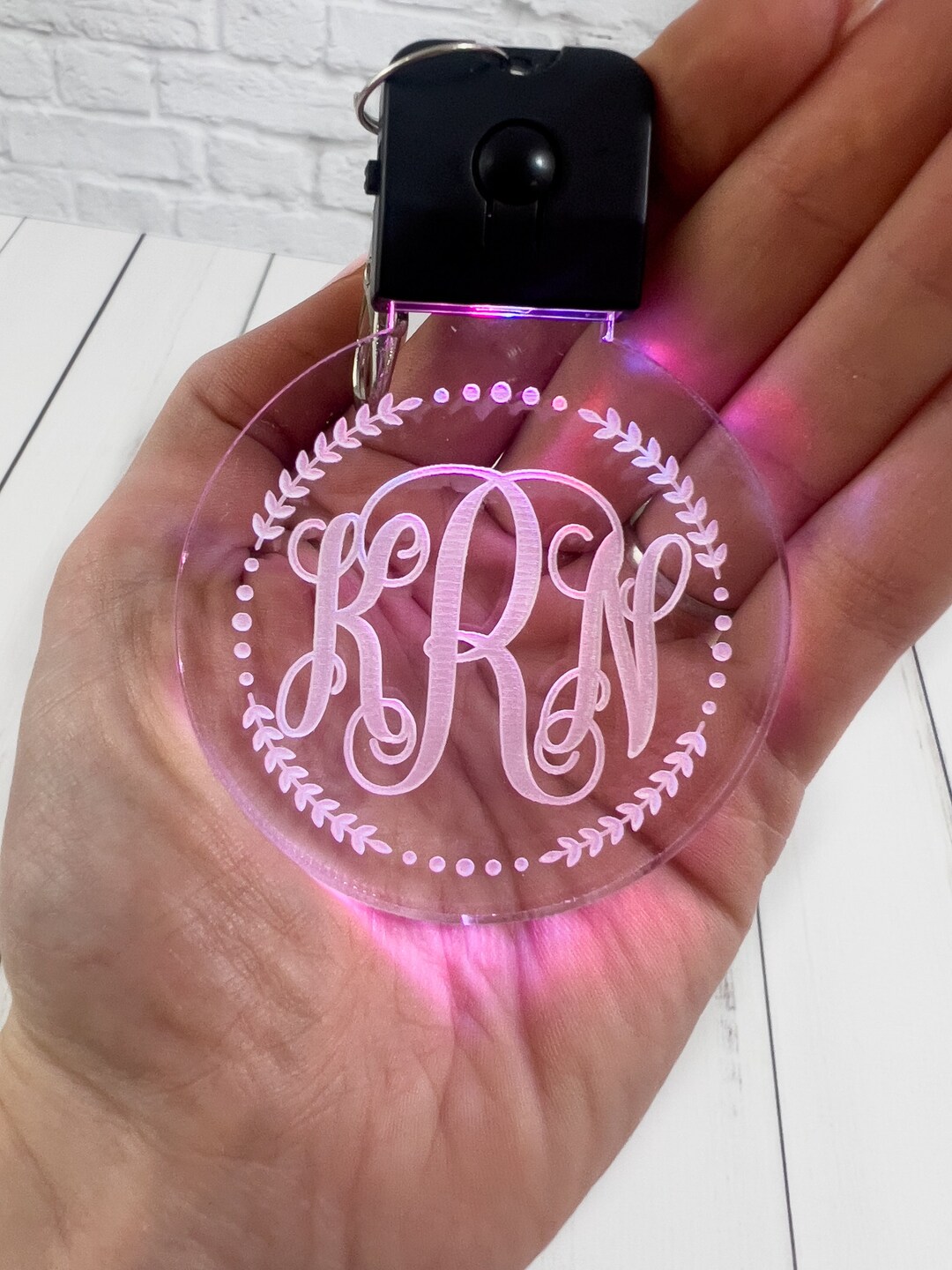 Personalized LED Acrylic Keychain | Monogram Keychain | Stocking ...