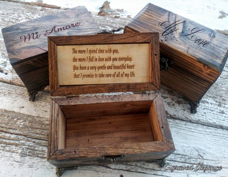 Personalized Love Box Custom Keepsake Box Reclaimed Wood | Etsy