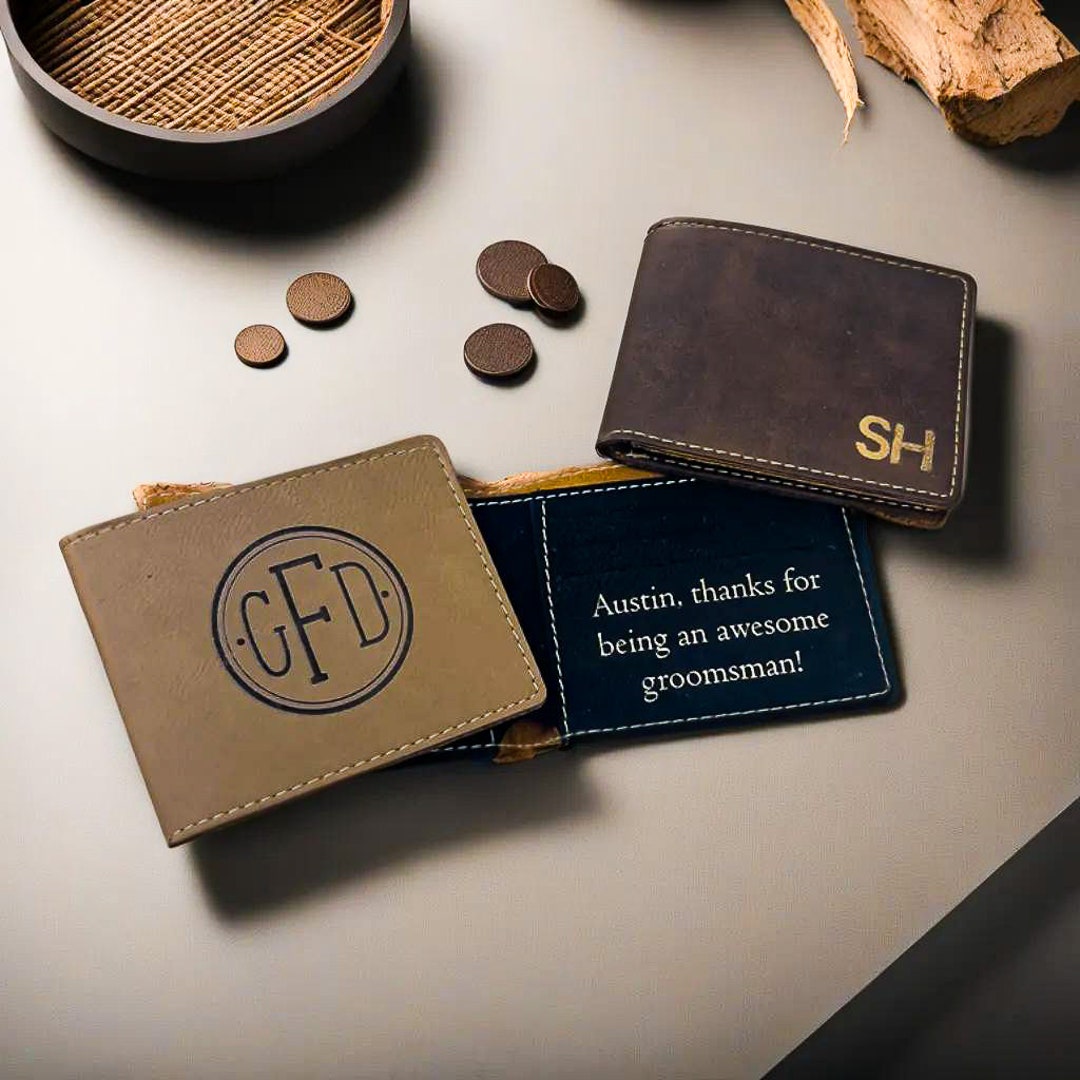 Custom Engraved Bifold Wallet - Personalized Men's Leather Wallet ...