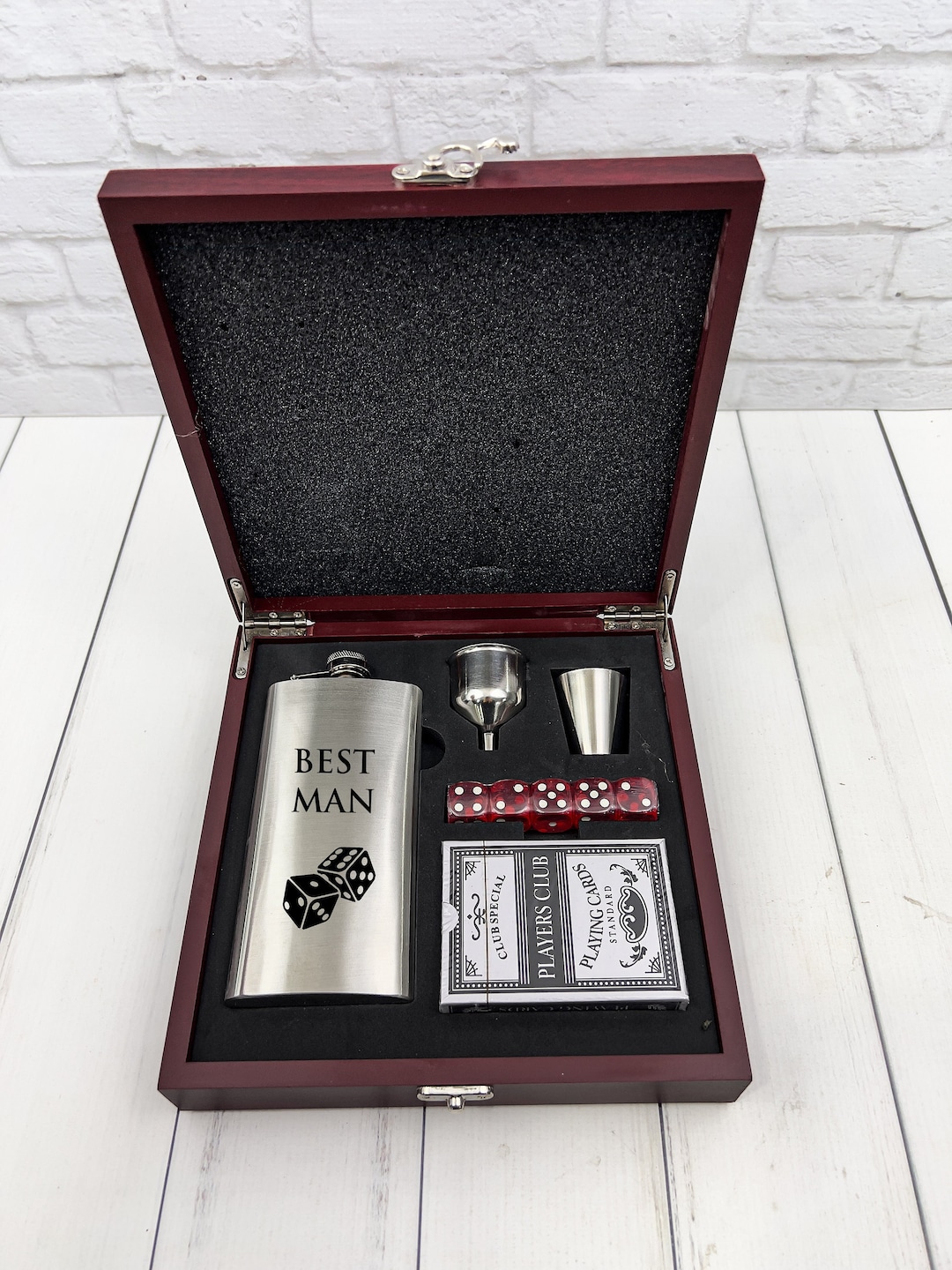 Personalized Flask Box Set | Stainless Steel Flask | 7oz Flask | Him ...