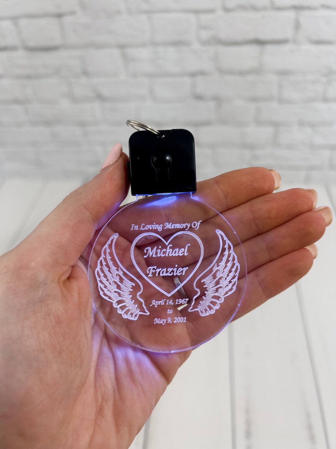 Personalized LED Acrylic Keychain | Monogram Keychain | Stocking ...